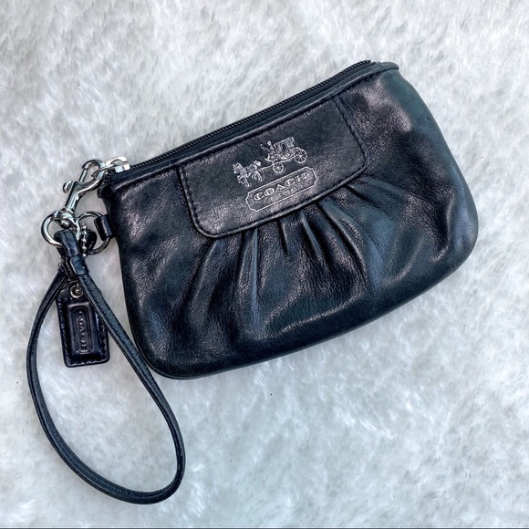 Coach | Bags | Coach Blackdark Green Wristlet | Poshmark